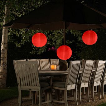 Witte lampion op zonne-energie - Solar lampionnen diverse kleuren ...